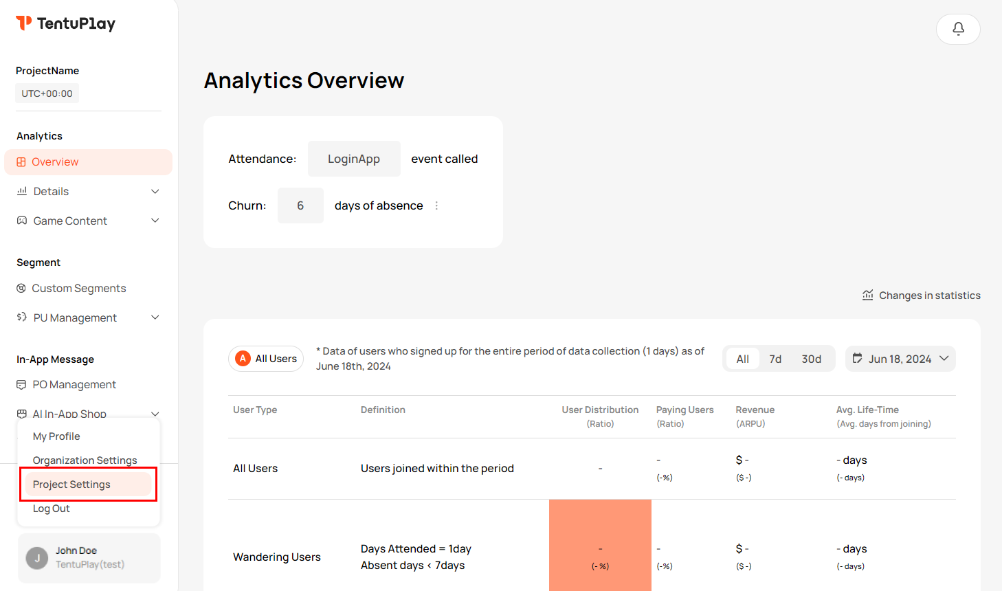 Create API keys - TentuPlay SDK Docs